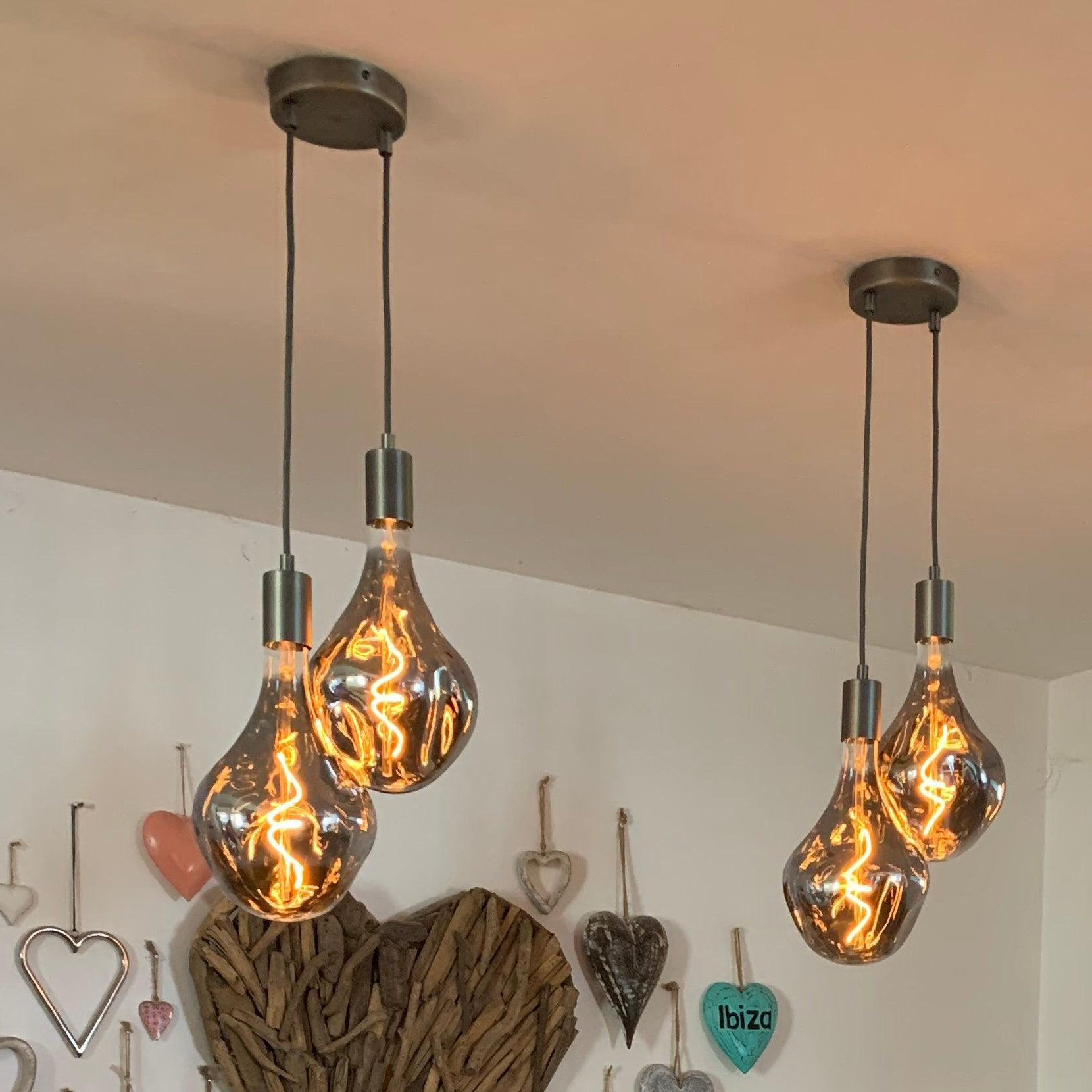 Double Evo Cluster Pendant Light | 2 Drop Kitchen Island, Bedside & Ha ...